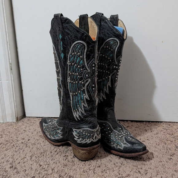 Corral | Shoes | Corral Western Boots With Silver Wing Design | Poshmark